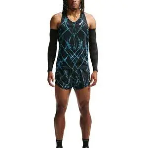 Nike Aeroswift Dri-fit Adv Printed Singlet 'black White - Black/white
