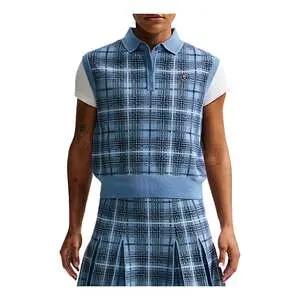 Nike Fairway Fresh Plaid Sweater Vest - Work Blue/white