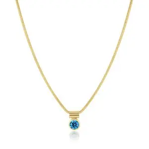 SET & STONES Ellie Birthstone Necklace September - Gold