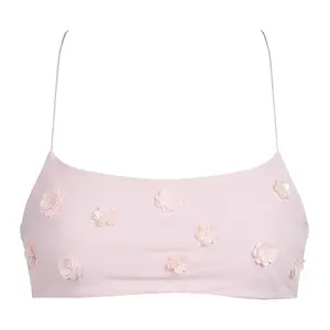 ETTIE Embellished Bikini Top - Pink