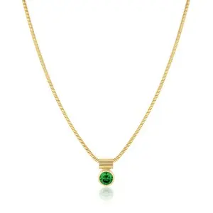 SET & STONES Ellie Birthstone Necklace May - Gold