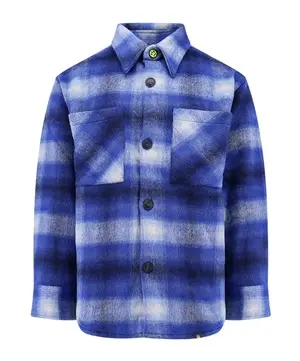 BARROW Logo Printed Checked Shirt
