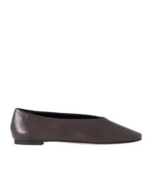 AeydĒ Square-toe Leather Flats