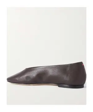 AeydĒ Square-toe Leather Flats