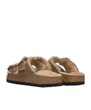 BIRKENSTOCK Arizona Shearling-lined Buckle-fastening Sandals