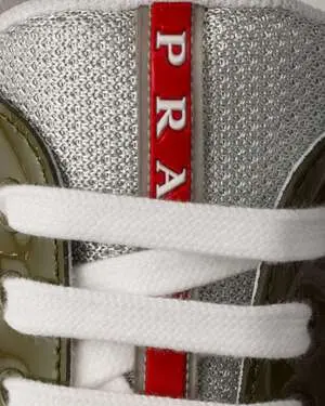 Prada Patent Leather And Technical Fabric America's Cup Sneakers