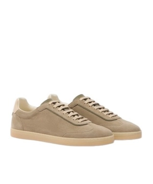 Brunello Cucinelli Suede And Leather Trimmed Sneakers