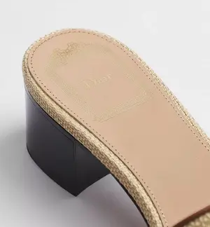 Dior Riviera Médaillon Heeled Slide Sandals