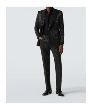TOM FORD Dylan Striped Wool And Silk Suit Pants