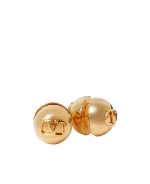 Valentino Garavani Vlogo Plaque Earrings - Yellow