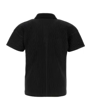 Issey Miyake Homme Plissé Pleated Short Sleeved T-shirt - Black