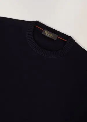 Loro Piana Walkery Knitted Round Collar Short Sleeves