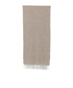 D'ANIELLO Herringbone-pattern Fringed Scarf - No
