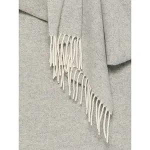 D'ANIELLO Herringbone-patterned Fringed Scarf