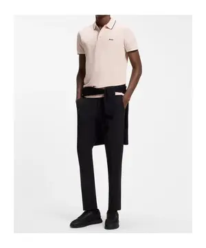 Hugo Boss Logo-embroidered Tipped Polo Shirt