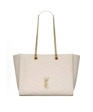 Saint Laurent Niki Chevron-quilted Tote Bag - White