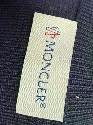 Moncler Navy Wool Quilted Panel Zip-up Cardigan