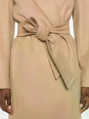 Max Mara Belted Shawl-collar Coat - Neutrals