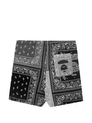 AAPE BY *A BATHING APE Moonface Bandana-print Shorts