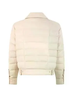 Herno Asymmetrical Zip Puffer Jacket - Neutrals