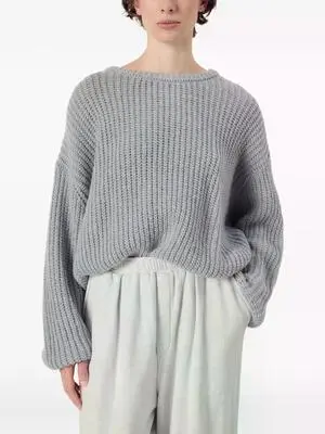 American Vintage Cyrow Ribbed Knit Sweater - Grey