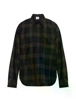 Vetements Check-pattern Embroidered-sleeve Shirt