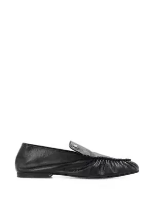 ALOHAS Gabe Ruched Leather Loafers