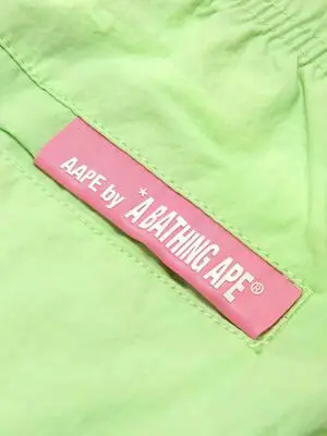 AAPE BY *A BATHING APE Moonface Embroidered Track Pants - Green