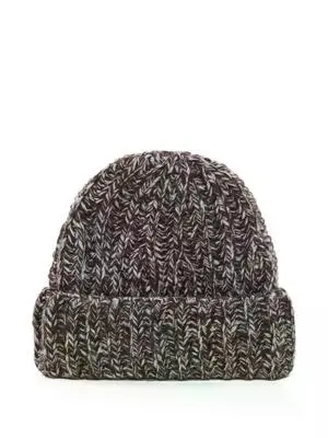 Closed Ribbed-knit Beanie Hat