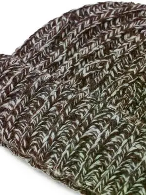 Closed Ribbed-knit Beanie Hat