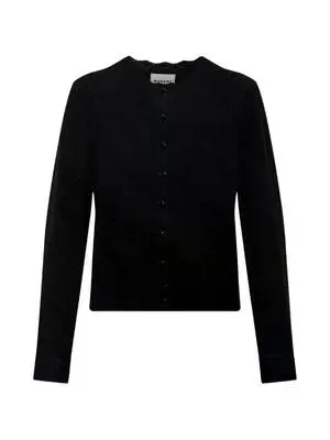 MARANT ETOILE Naia Scalloped-edge Cardigan - Black