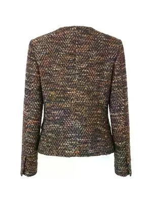 Tagliatore Kerry Bouclé-knit Chevron-pattern Jacket
