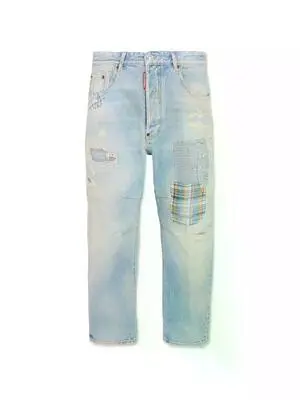 Dsquared2 Patched Superlite Kawaii Jeans - Blue