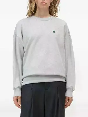 Closed Logo Embroidered Crew-neck Sweater - Grey