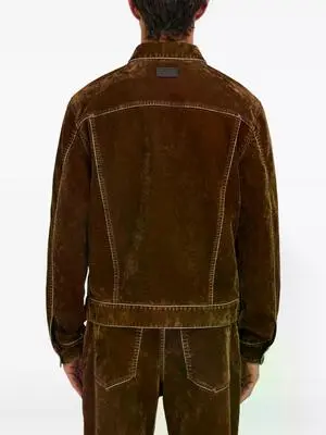 FERRAGAMO Utility Blouson In Washed Flocked Velvety Cotton