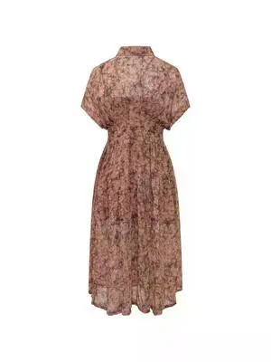 Ba&sh Adena Floral-print Midi Dress - Pink
