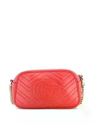 Gucci Matelassé Leather Small Shoulder Bag - Red