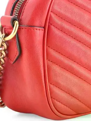Gucci Matelassé Leather Small Shoulder Bag - Red