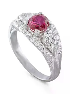 LB EXCLUSIVE Ruby And Diamond Ring - Silver
