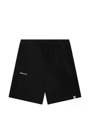 AAPE BY *A BATHING APE Aapenow Moonface Logo-print Shorts - Black