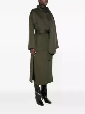 THE DYNAMIS STUDIO Scarf-detail Belted Coat
