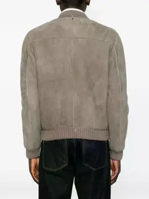 SALVATORE SANTORO Suede Bomber Jacket