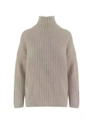 ALLUDE Ribbed Knit Turtleneck Sweater