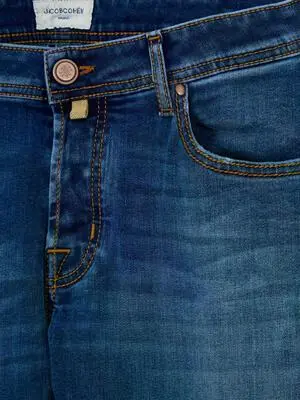 Jacob Cohen Logo-patch Whiskered Jeans