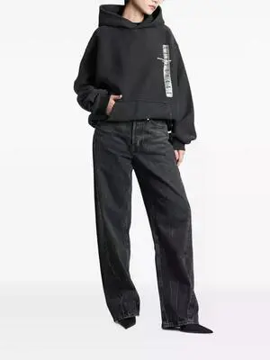 Alexander Wang Graphic Print Pouch Pocket Hoodie