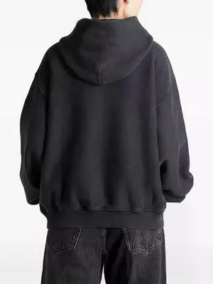 Alexander Wang Graphic Print Pouch Pocket Hoodie