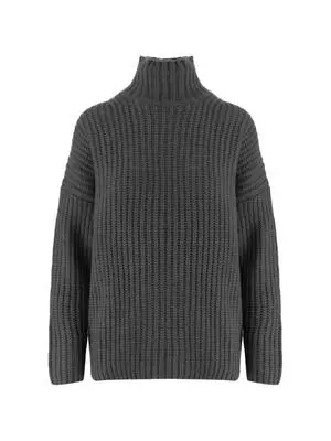 ALLUDE Ribbed Knit Turtleneck Sweater