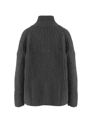 ALLUDE Ribbed Knit Turtleneck Sweater