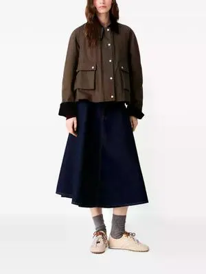Maje Corduroy-trim Press-stud Jacket
