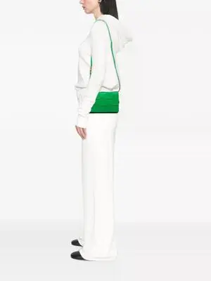 Bottega Veneta 2012-2026 Grained Calfskin Intrecciato Cassette Crossbody Bag - Green
